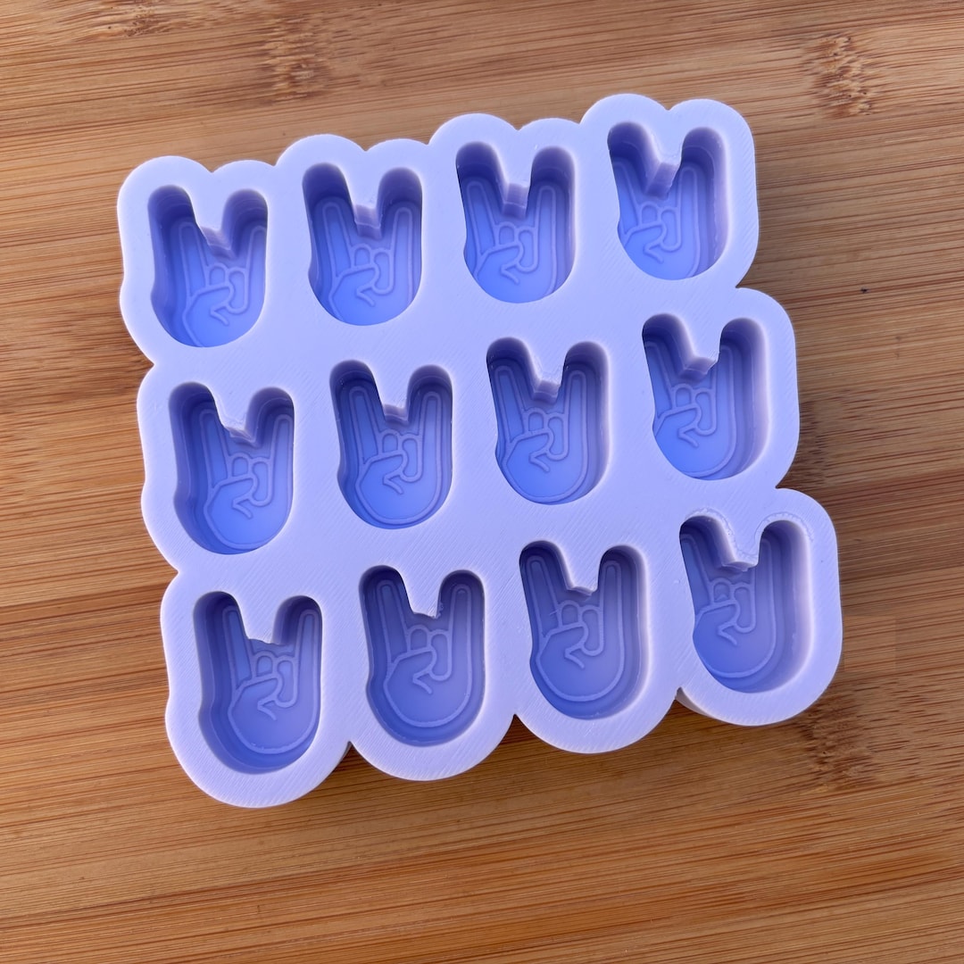 Rock N Roll Sign Silicone Mold, Food Safe Silicone Rubber Mould for ...