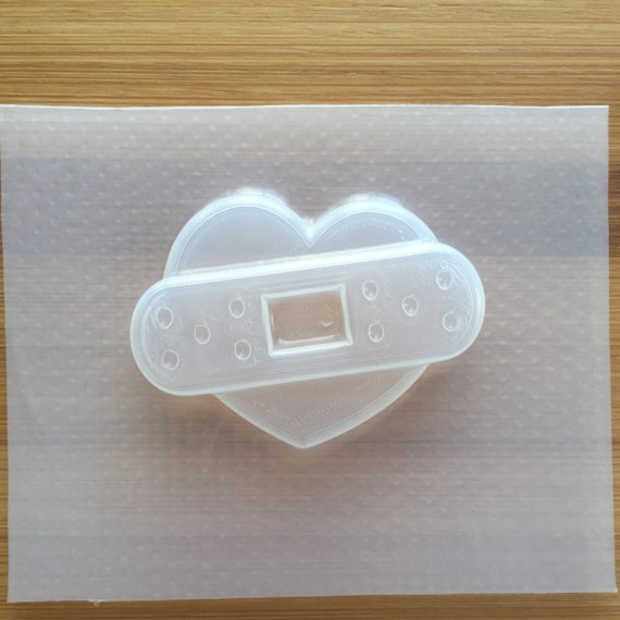 2.3 inch Large Bandaged Heart Plastic Mold Resin Mold Molds | Etsy