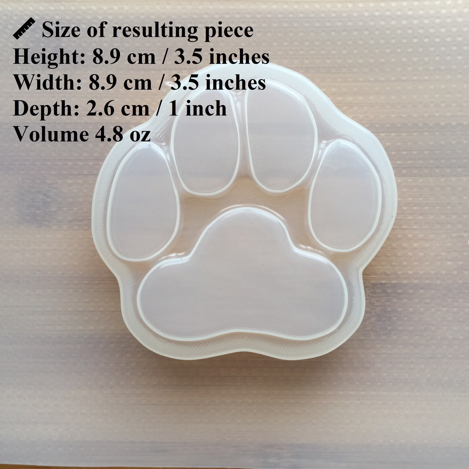 4.8 Oz Paw Print Plastic Mold Resin Mold Molds for Resin | Etsy