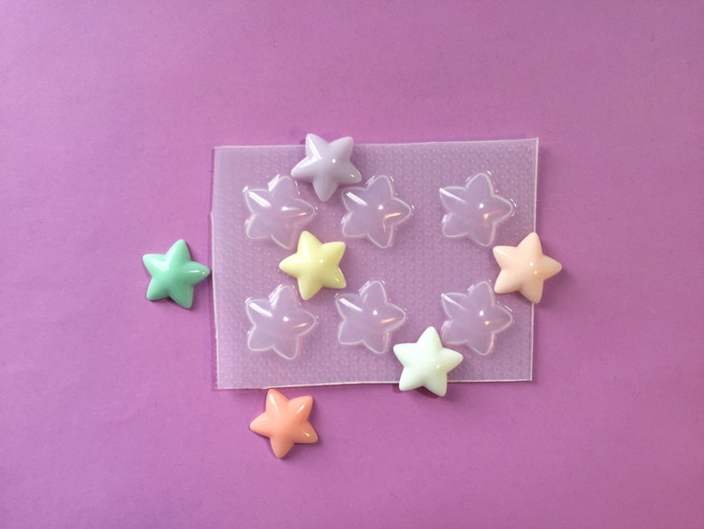 Small Puffy Stars Resin Mold Flexible Plastic Star Resin | Etsy