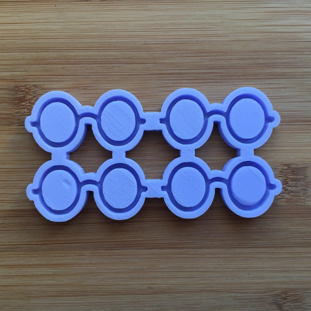 1.8" Nerdy Round Reading Glasses Silicone Mold - Spectacles Flexible ...