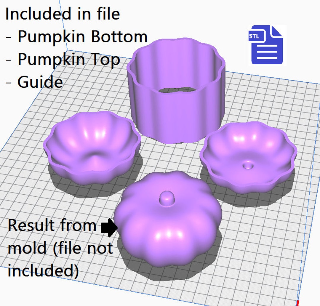 3D Pumpkin Bath Bomb Mold STL File for 3D Printing FILE - Etsy
