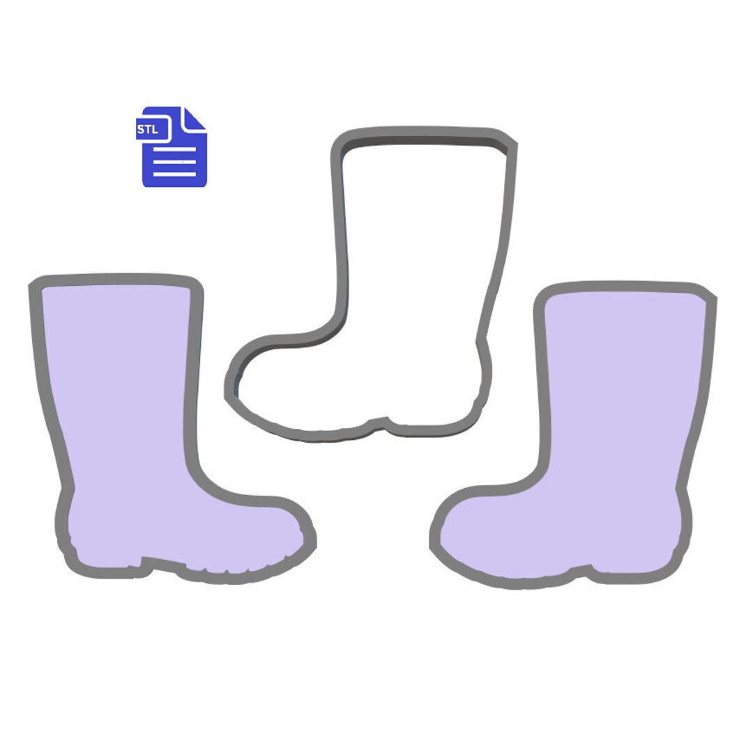 3pc Wellington Boots Bath Bomb Mold STL File for 3D Printing FILE ONLY ...