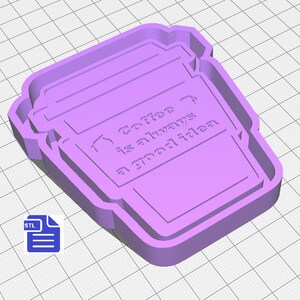 Coffee Cups Silicone Molds STL File for 3D Printing FILE ONLY With Tray ...