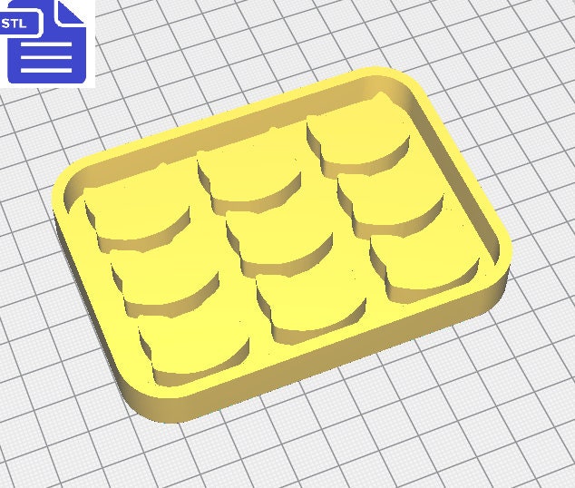 Molding & Casting with tray to make your own silicone molds FILE ONLY 9 ...