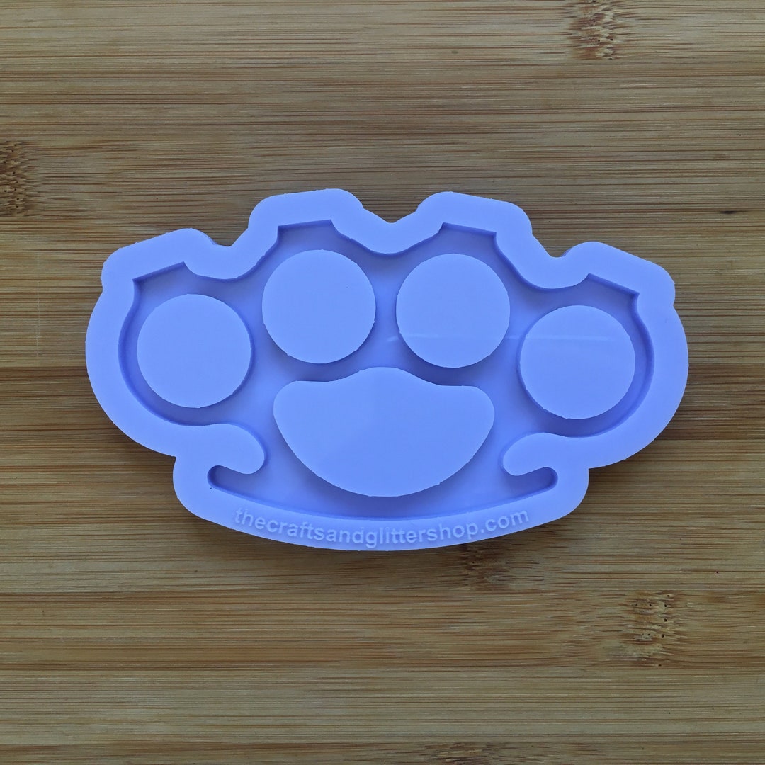 4.7" Brass Knuckles Silicone Mold - Flexible Resin Molds - Knuckle ...