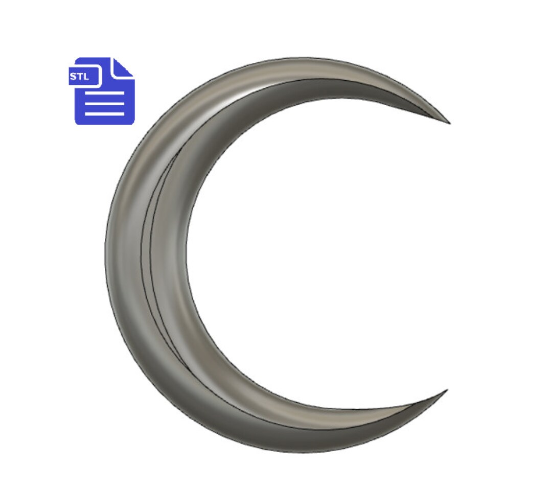 Crescent Moon STL File for 3D Printing FILE ONLY - Etsy Canada