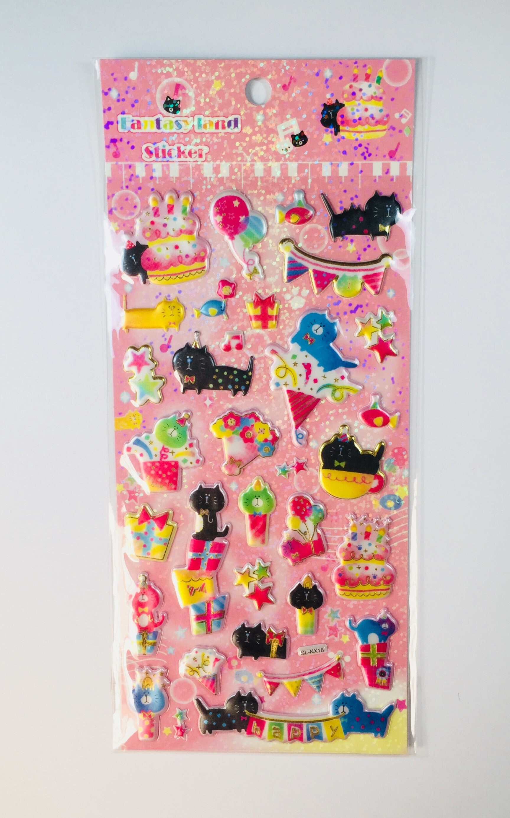 Black Cat Puffy Stickers - 1 Sheet - Etsy