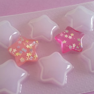Small Bubble Star Resin Mold Flexible Plastic Resin Molds Stars Star ...