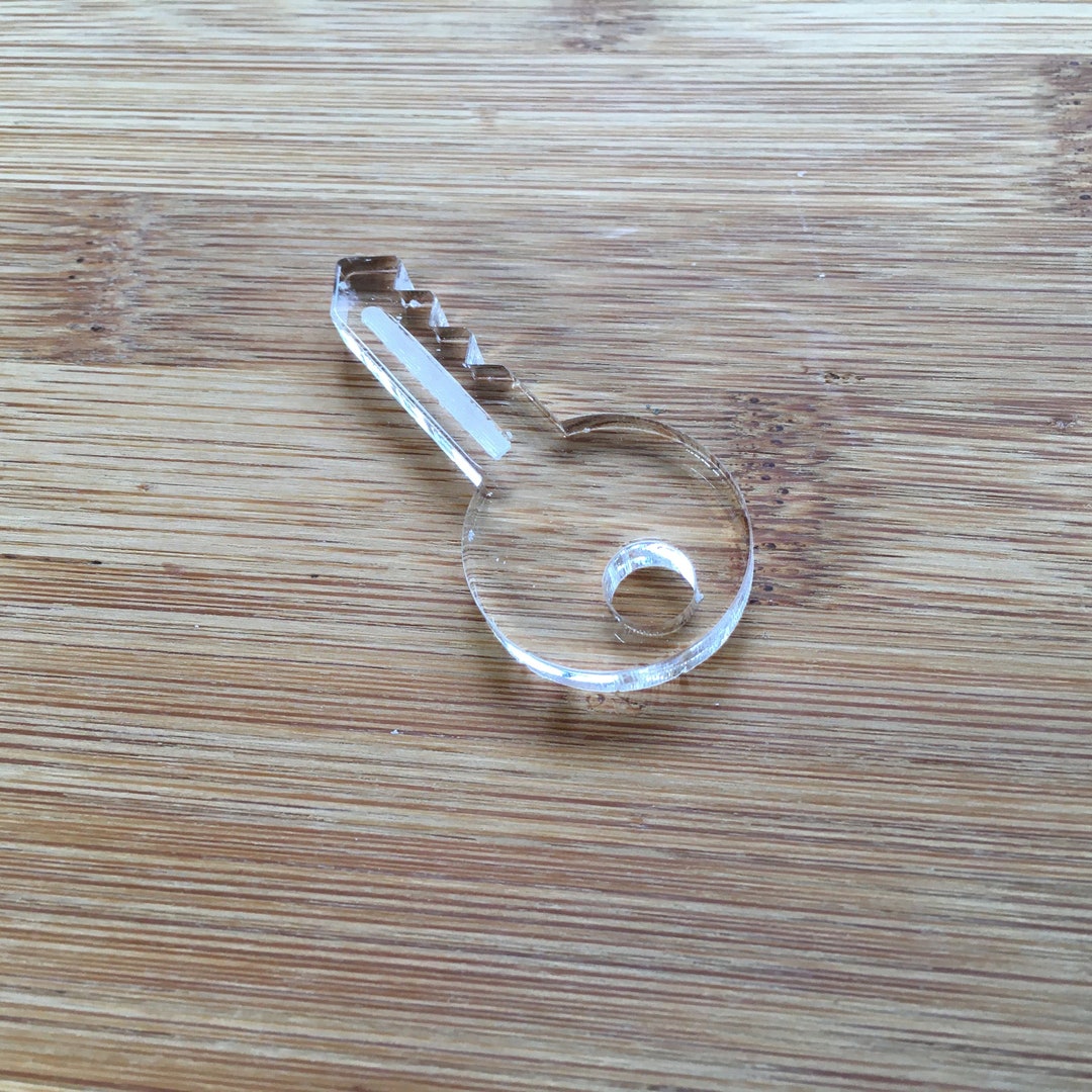 Key Clear Acrylic Shape, Various Sizes Available, Acrylic Blanks for ...