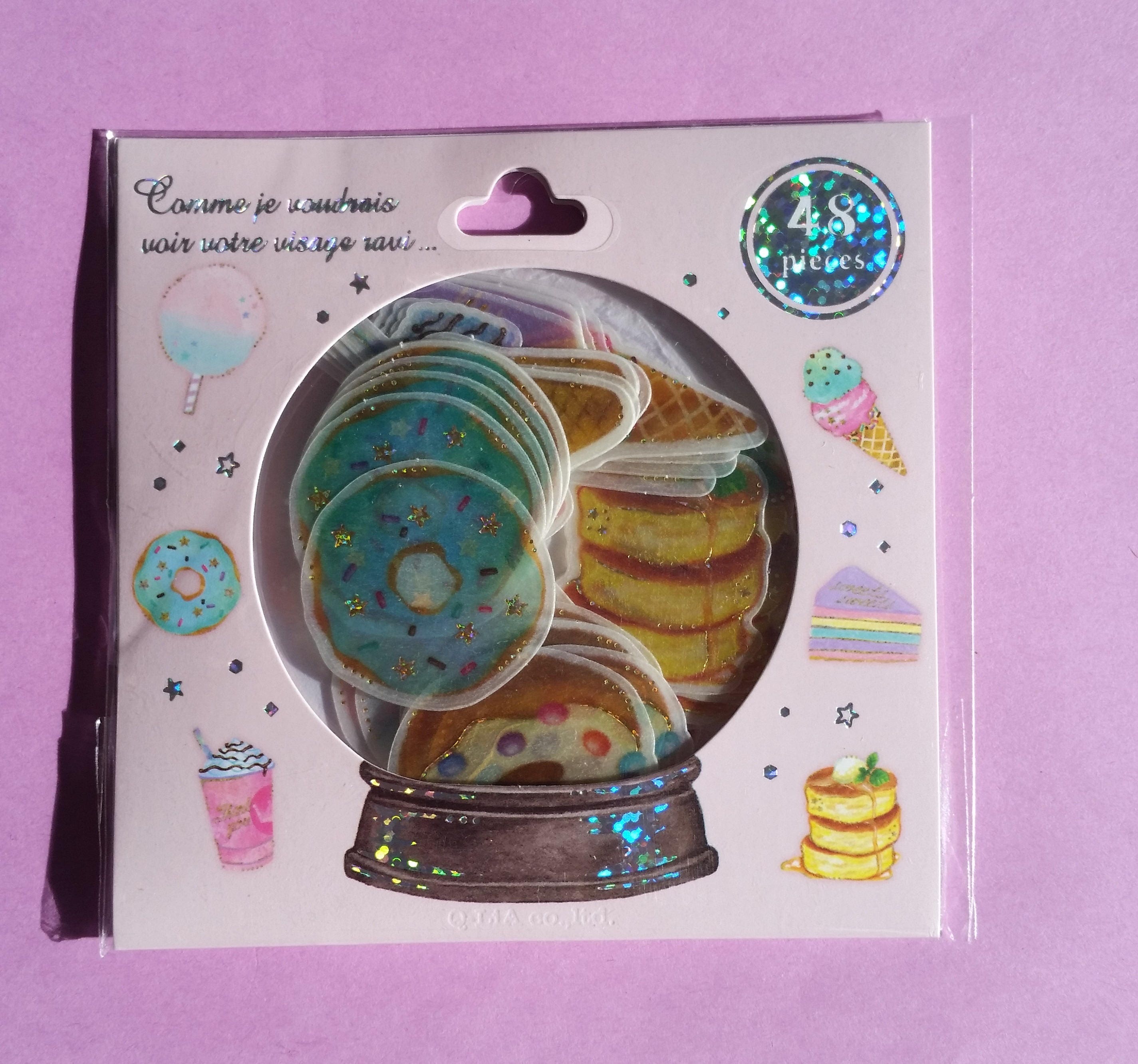 Sweets Sticker Flakes 48 Pieces Stickers Pack Pastel Matte | Etsy