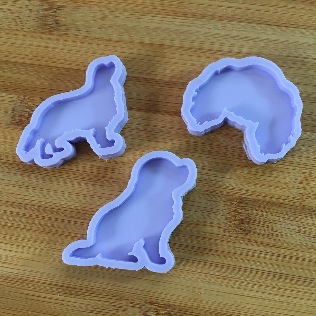 2" Cavalier King Charles Spaniel Silhouette Silicone Mold, Mold for UV ...