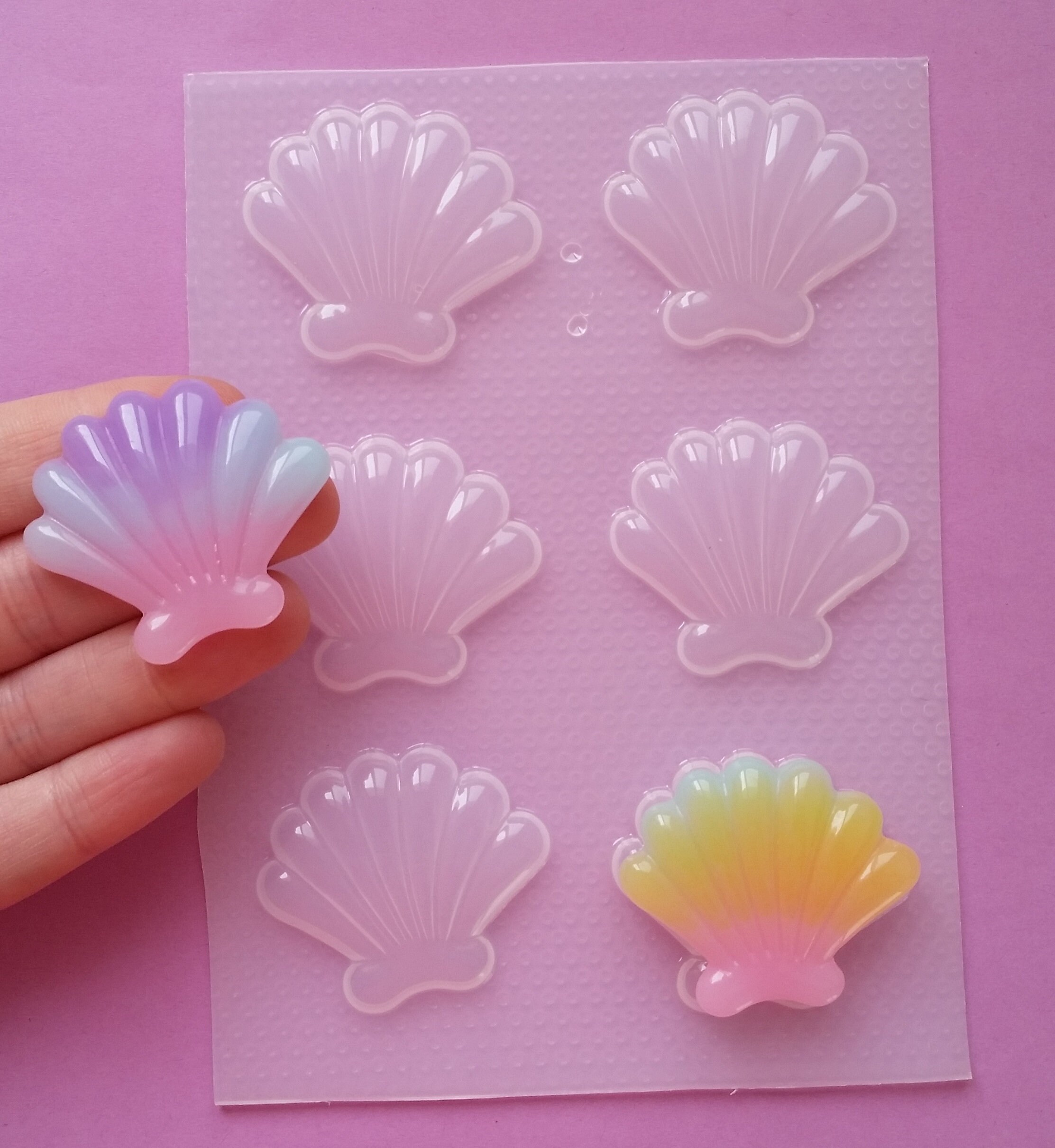 Large Bubble Seashell Mold Resin Molds Soap Embed Mold Wax | Etsy