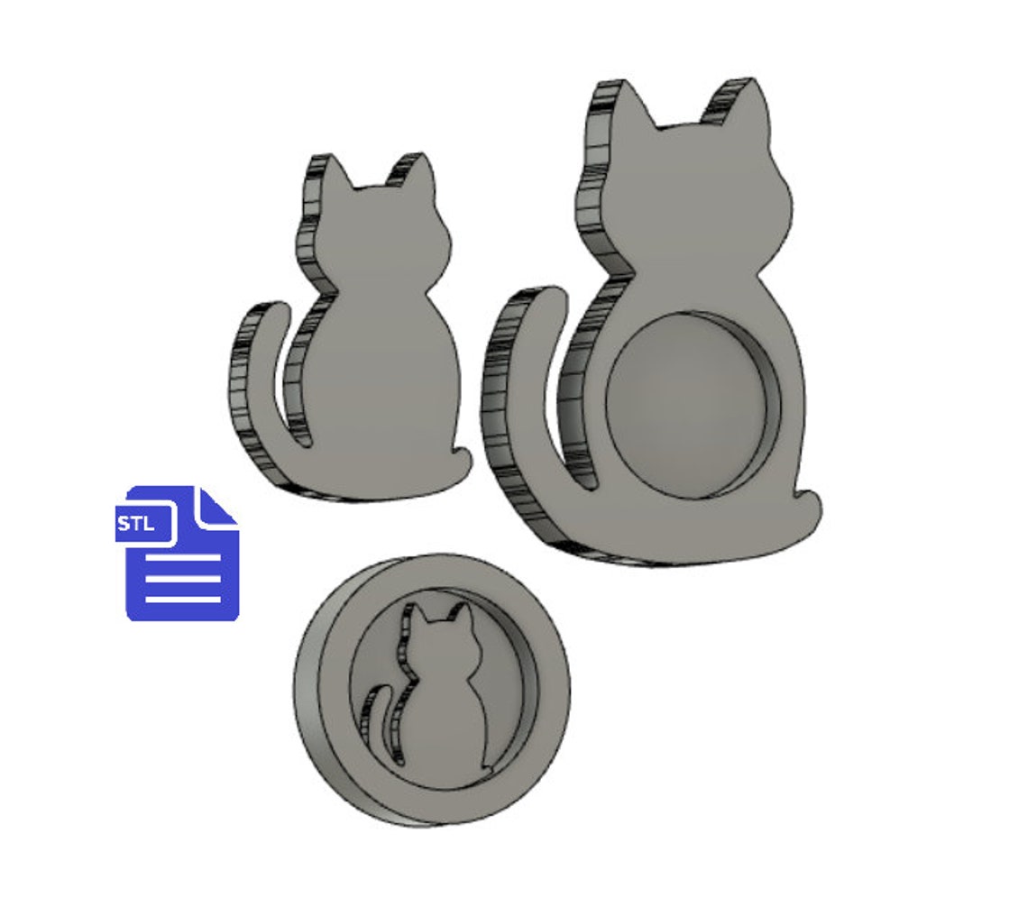Sitting Cat STL File for 3D Printing FILE ONLY - Etsy