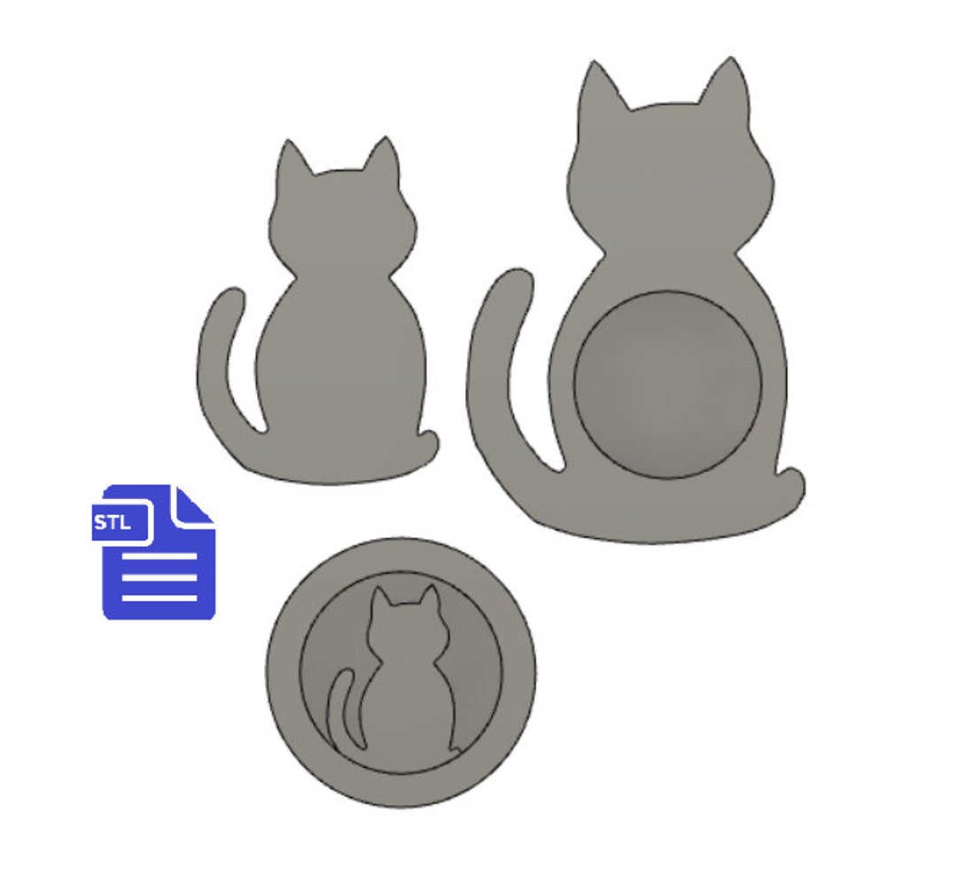 Sitting Cat STL File for 3D Printing FILE ONLY - Etsy