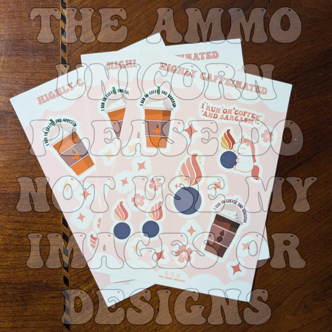 Caffeine Sticker Sheet - Etsy