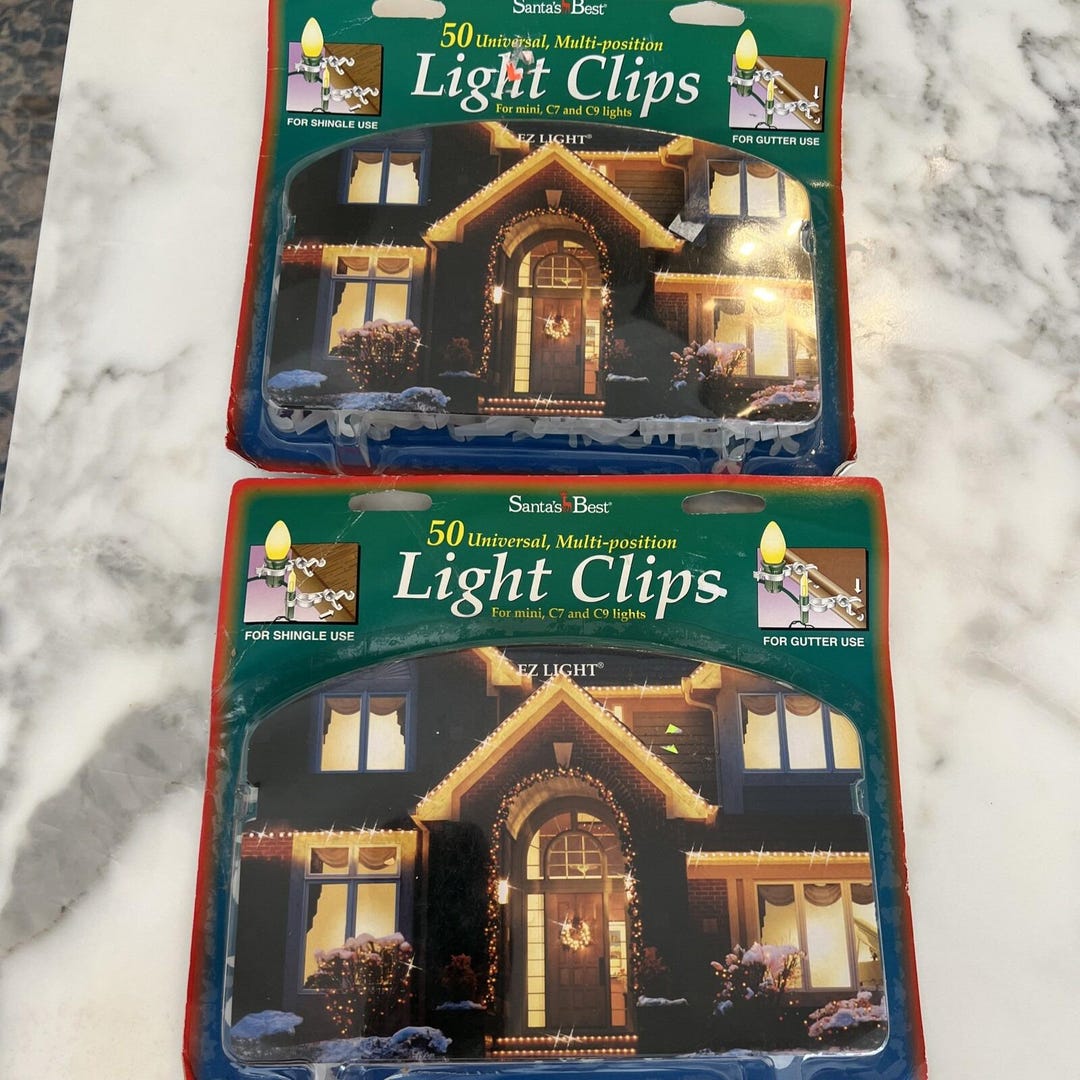 Vintage Santa's Best Light Clips EZ Light Shingle Gutter Christmas ...