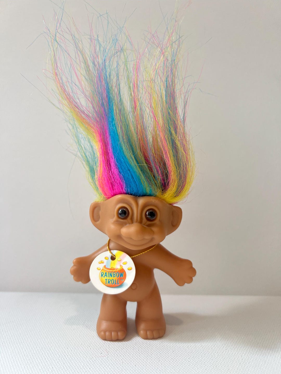 Vintage Russ Troll Doll, 3 Inch , Rainbow Hair, Striped Hair, Pride ...