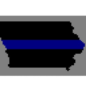 C2C Graph, Police, Thin Blue Line, Iowa, Pattern, Instant Download ...
