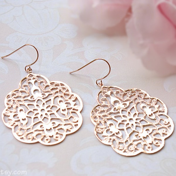 Rose Gold Filigree - Etsy