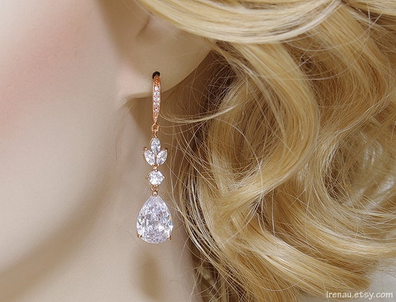 Etsy rose gold earrings store
