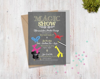 Magic Birthday Party Invitation - Etsy