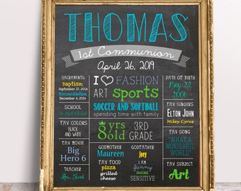 EDITABLE Confirmation Chalkboard Poster, Religous Christian Sacrament ...