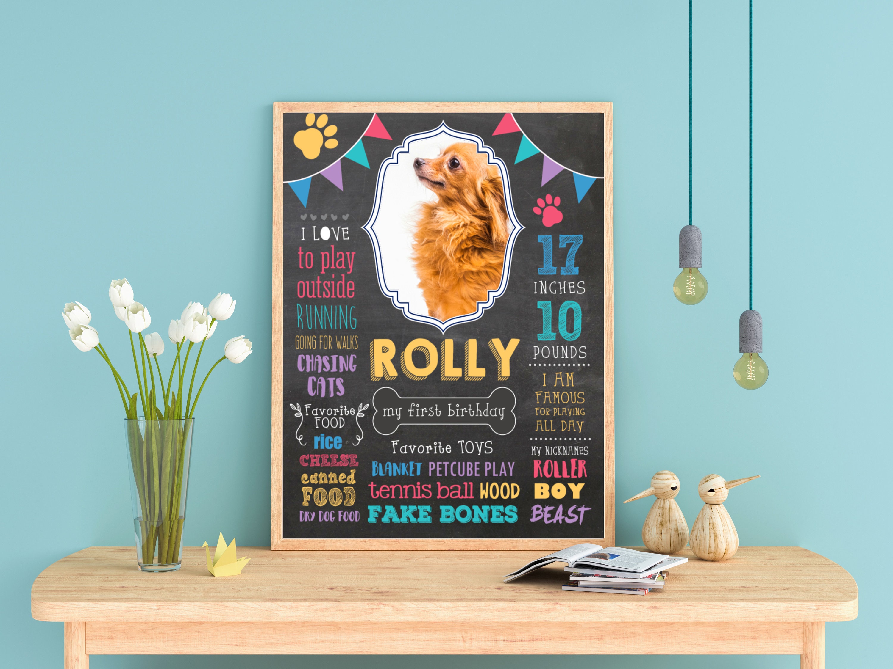 Dog First birthday sign DIGITAL FILE | Etsy