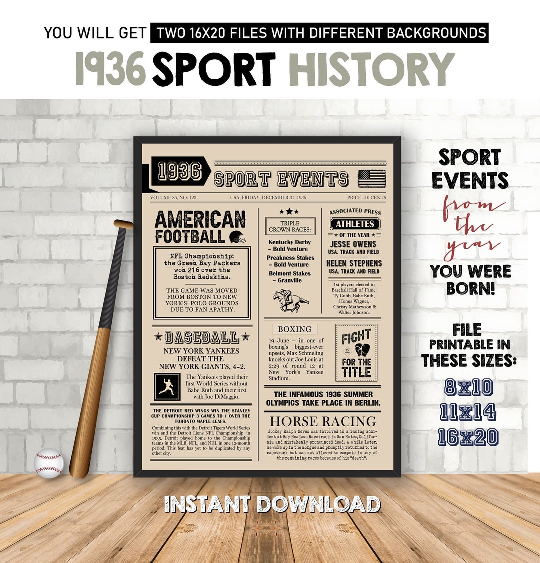 Back in 1936 Sport Facts Sport History - Sport Events 1936 Sign - 86th ...
