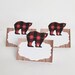 Holiday Plaid Food Tent Cards Set of 10, Lumberjack Christmas Table ...