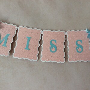 Miss to Mrs Banner, Wedding Sign, Blue and Pink Photo Prop,engagement ...