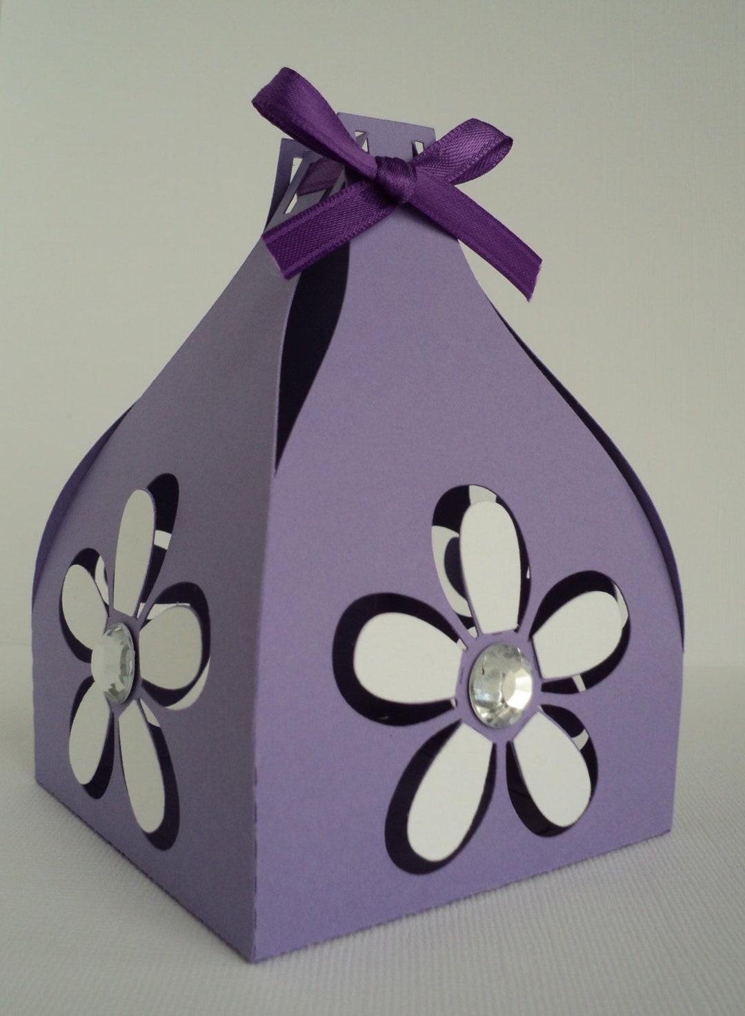 Princess Sofia Inspired Favor Boxes: Purple Flower Gift Bags, Set of 10 ...
