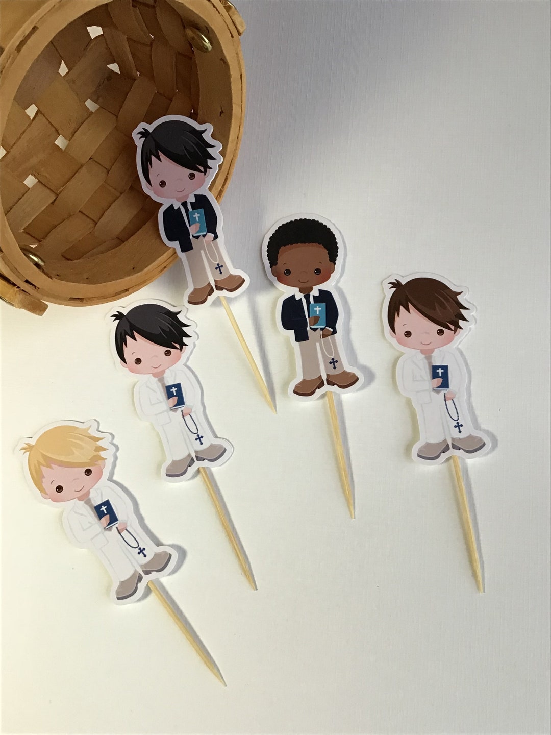 First Communion Cupcake Topper Set of 12. Holy Communion Sweet Table ...