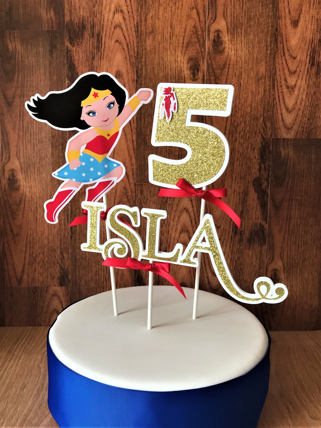 Superhero Woman Cake Topper, Superhero Woman Personalized Topper ...