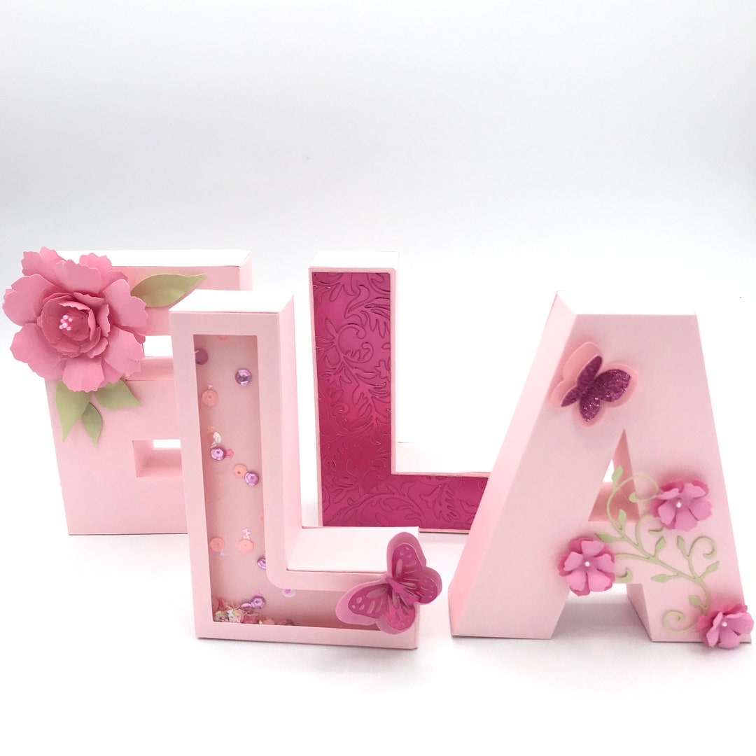 3D Paper Letters - Personalized Nursery & Party Decoration- 3D Letters ...
