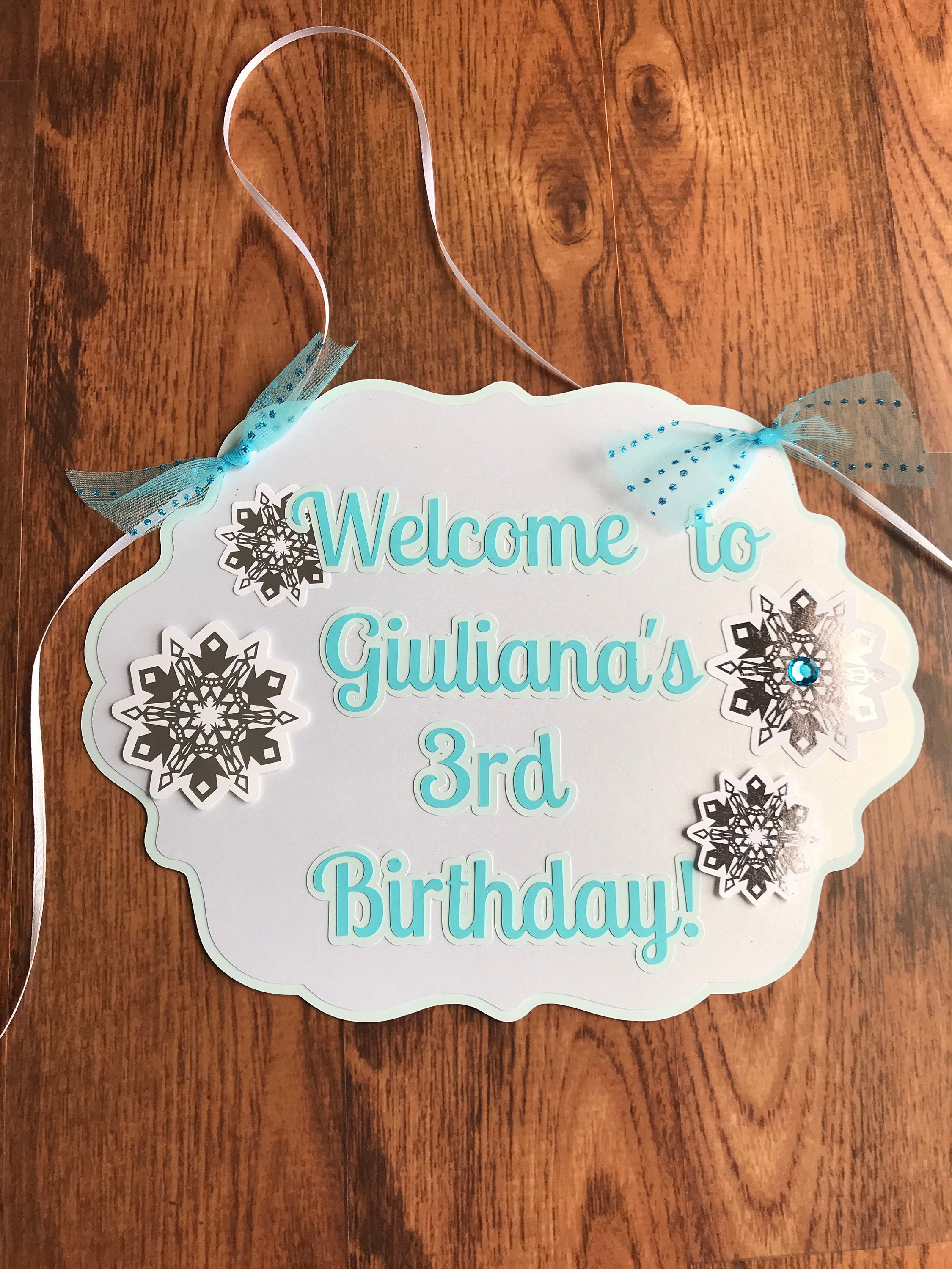 Frozen Birthday Sign Frozen Welcome Door Sign Welcome Frozen | Etsy Canada