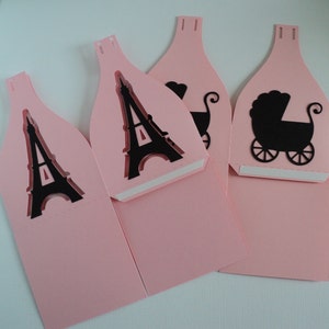 Paris Baby Shower Favor Box, Set of 10, Pink Box. Handcrafted in 3-5 ...