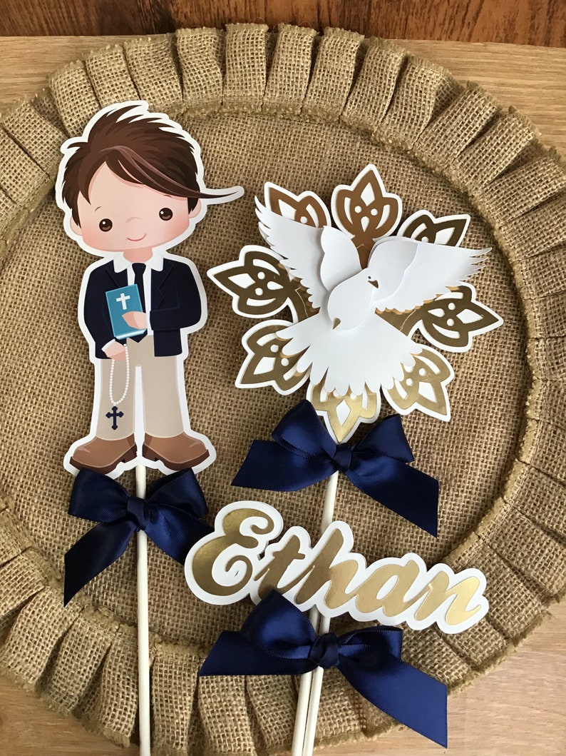 Primera Comunión Boy Custom Cake Topper Primera Comunión - Etsy España