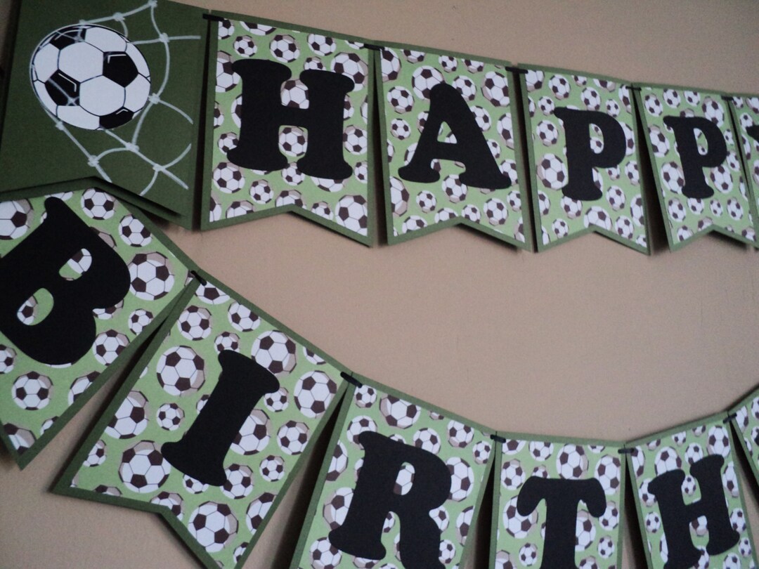 Soccer Birthday Party Banner: Personalized Sport Theme Decoration - Etsy