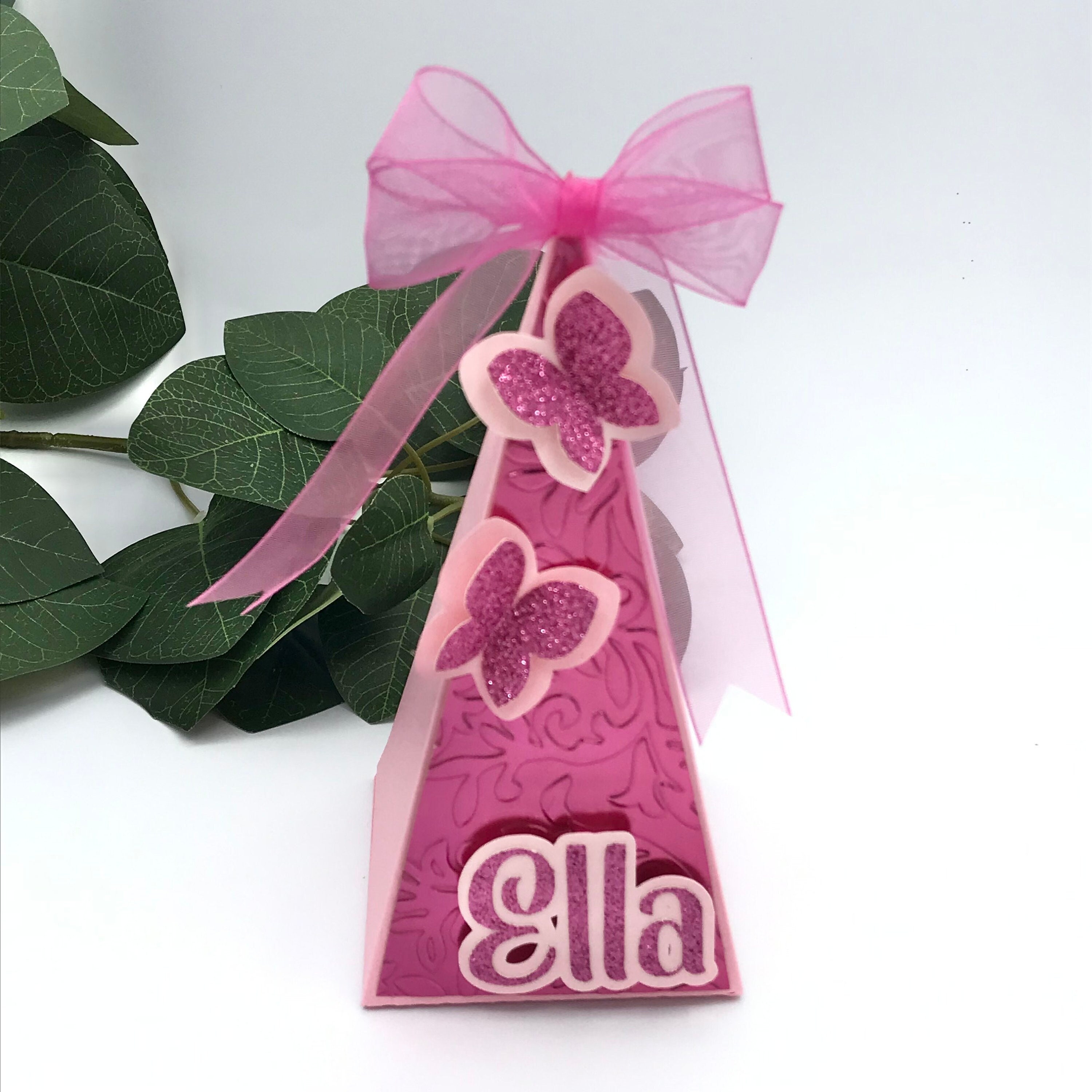 Personalized Paper Pyramid Favor Boxes - Unique Party Favors With ...