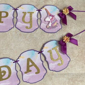Unicorn Rainbow Banner, Unicorn Pastel Banner, Unicorn Theme Party ...