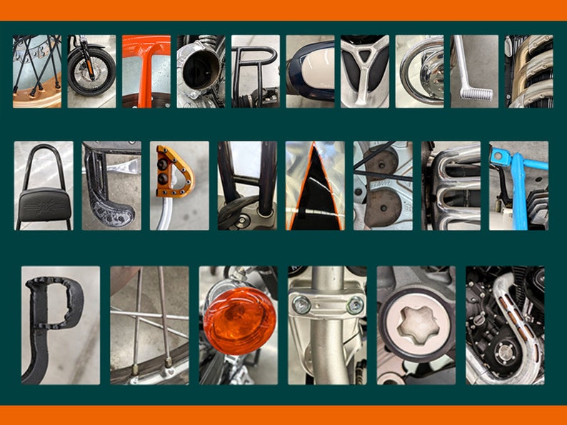 MOTORCYCLE Letter Art DOWNLOAD - 125 Images Full Color - Create ...