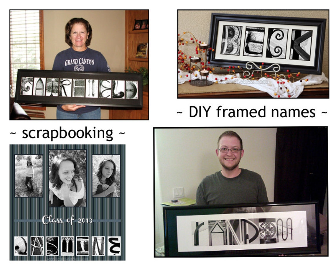 DIY Name Frames Alphabet Photography INSTANT DOWNLOAD 130 Individual ...