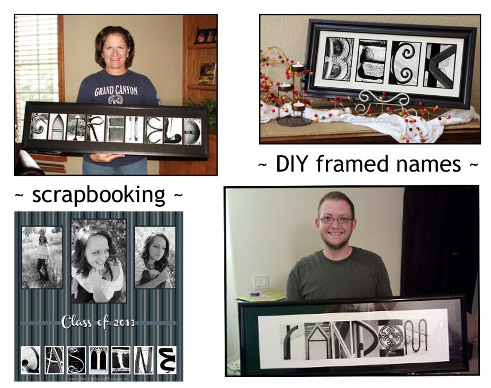 DIY Name Frames Alphabet Photography INSTANT DOWNLOAD 130 Individual ...