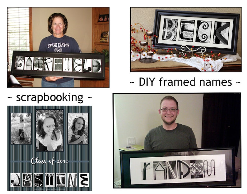DIY Name Frames Alphabet Photography INSTANT DOWNLOAD 130 Individual ...