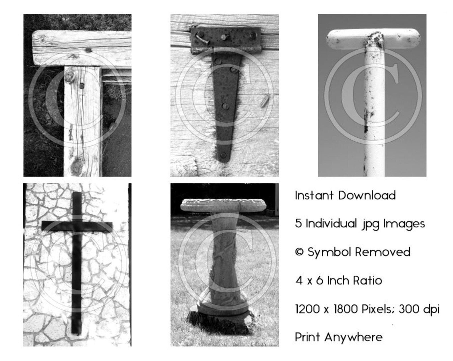 Letter T Alphabet Photography Instant Download of 5 Different Jpeg ...