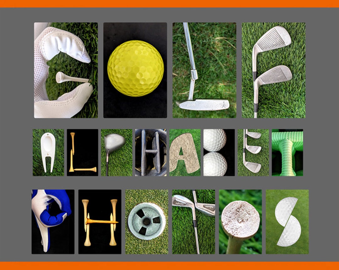 GOLF Letter Art DOWNLOAD - 130 Images Full Color - Create Personalized ...