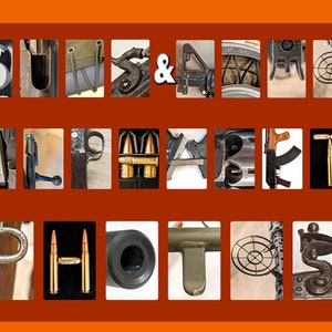 GUNS AMMO Letter Art Instant DOWNLOAD 128 Images Full Color - Etsy