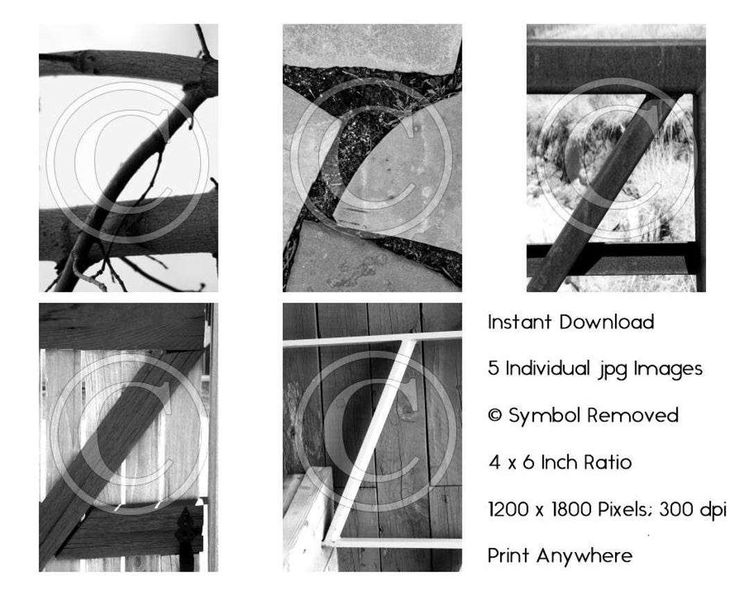 Letter Z Alphabet Photography Instant Download of 5 Different Jpeg ...