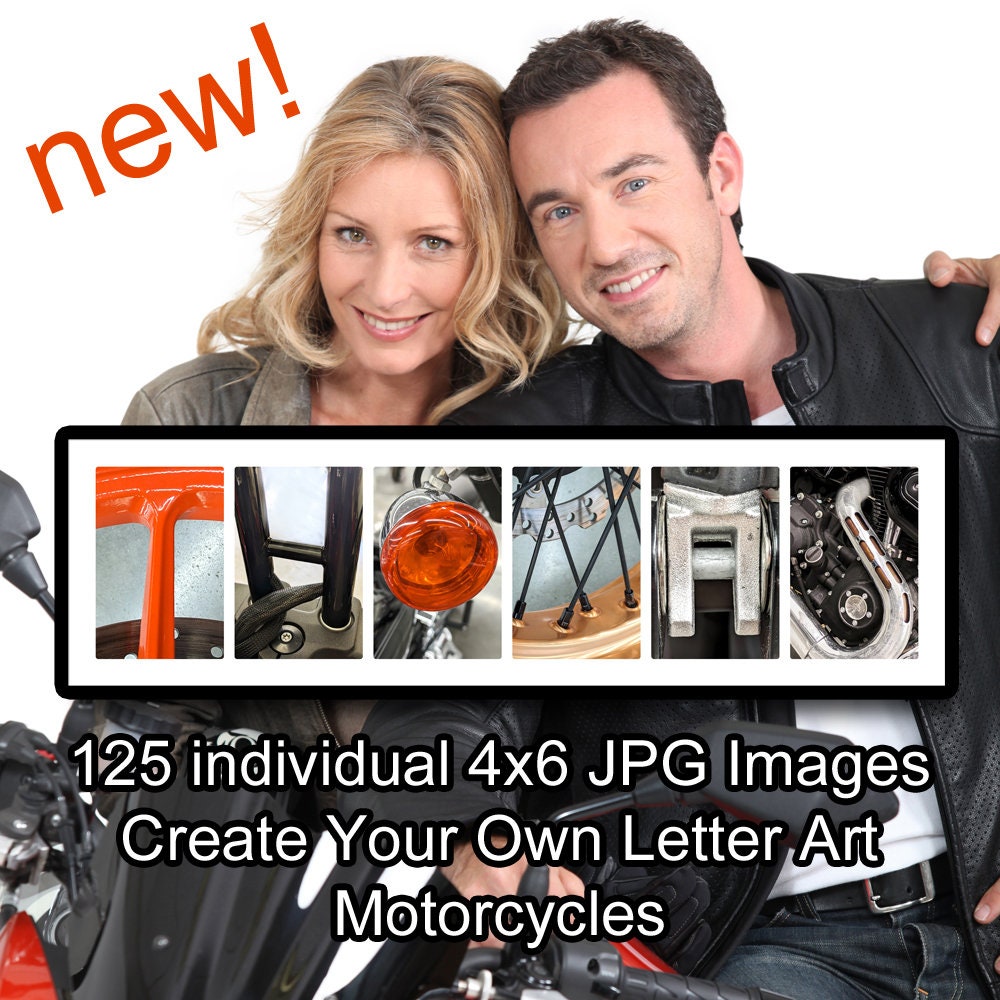 MOTORCYCLE Letter Art DOWNLOAD - 125 Images Full Color - Create ...